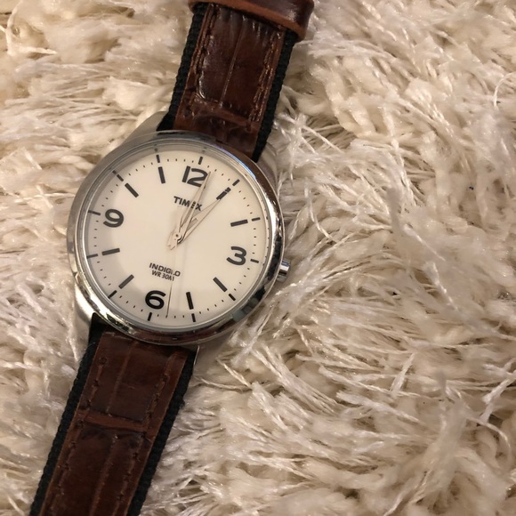 Timex | Accessories | Timex Brown Leather Band Watch | Poshmark
